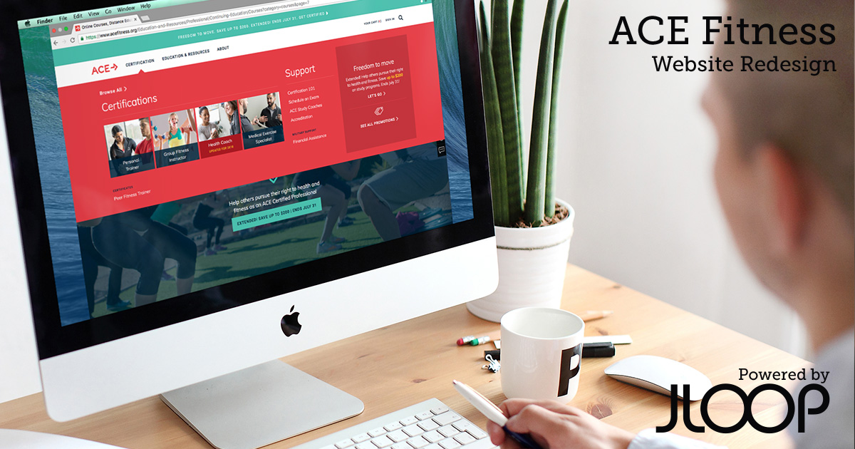 JLOOP Work: ACE Fitness website redesign